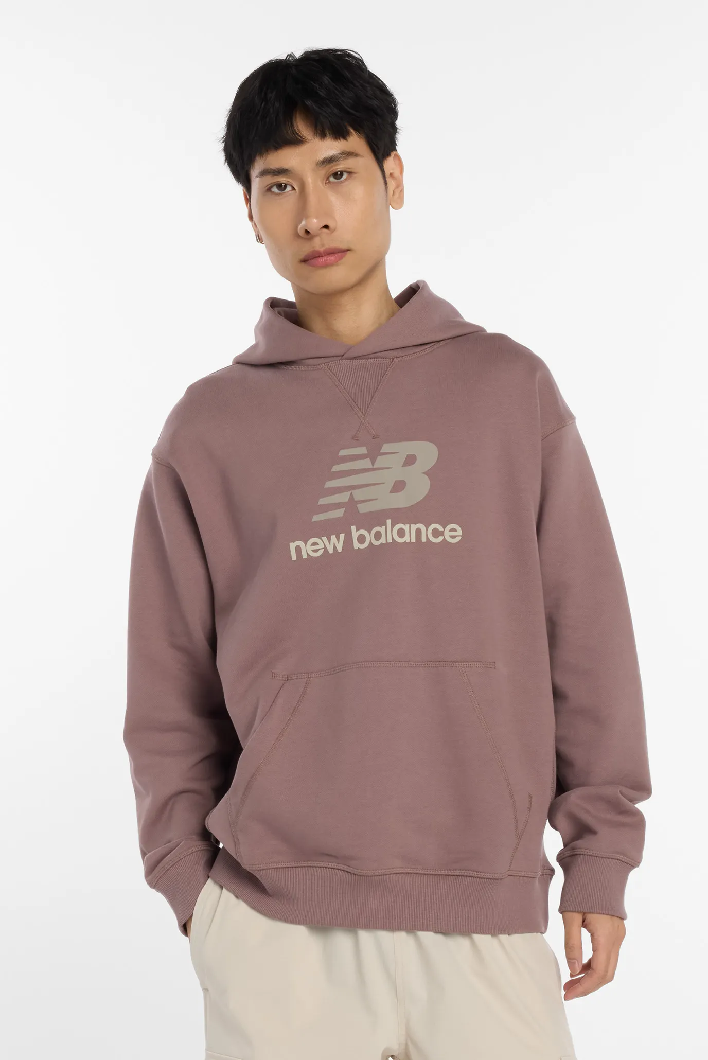 Чоловіче коричневе худі Athletics FT Logo New Balance MT51512EAS — MD ...
